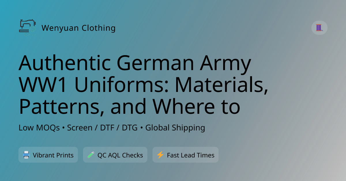 Authentic German Army WW1 Uniforms: Materials, Patterns, and Where to ...