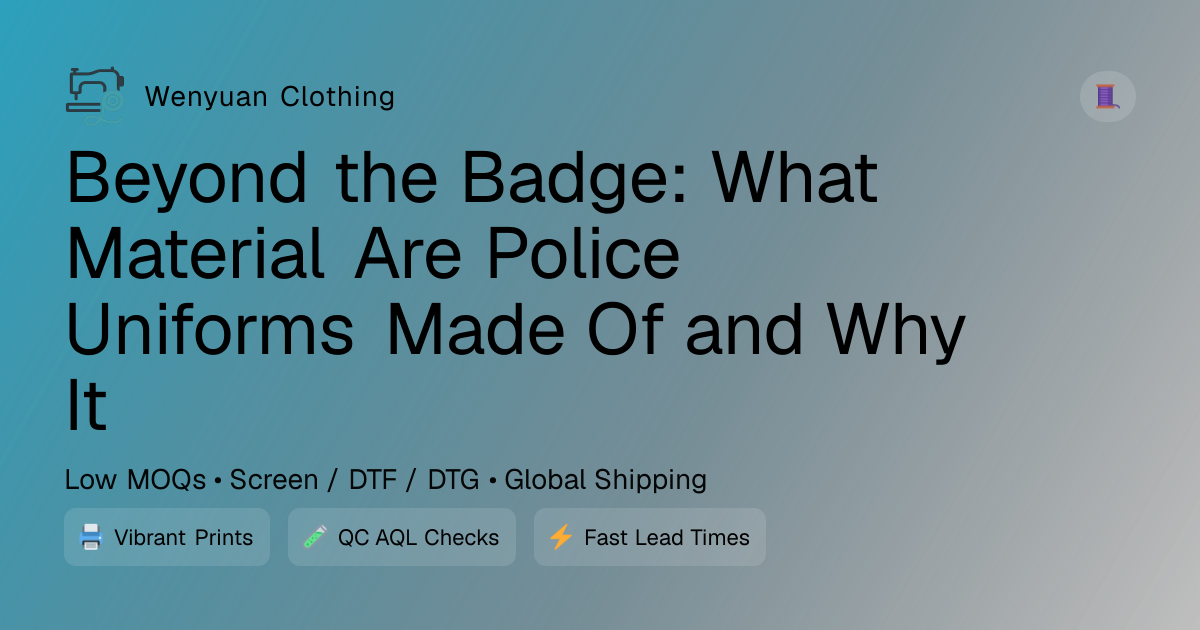 Beyond the Badge: What Material Are Police Uniforms Made Of and Why It ...