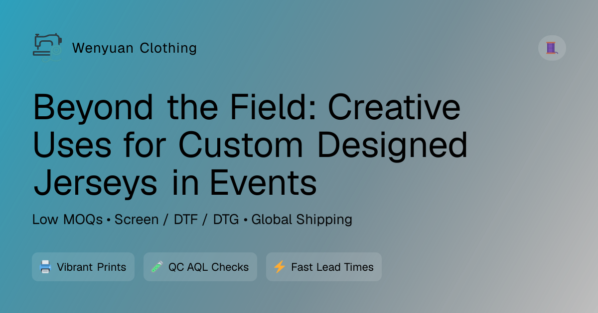 Beyond the Field: Creative Uses for Custom Designed Jerseys in Events ...