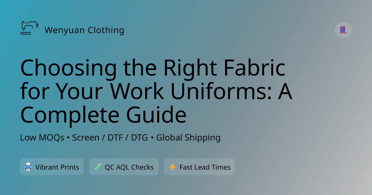 Choosing the Right Fabric for Your Work Uniforms: A Complete Guide