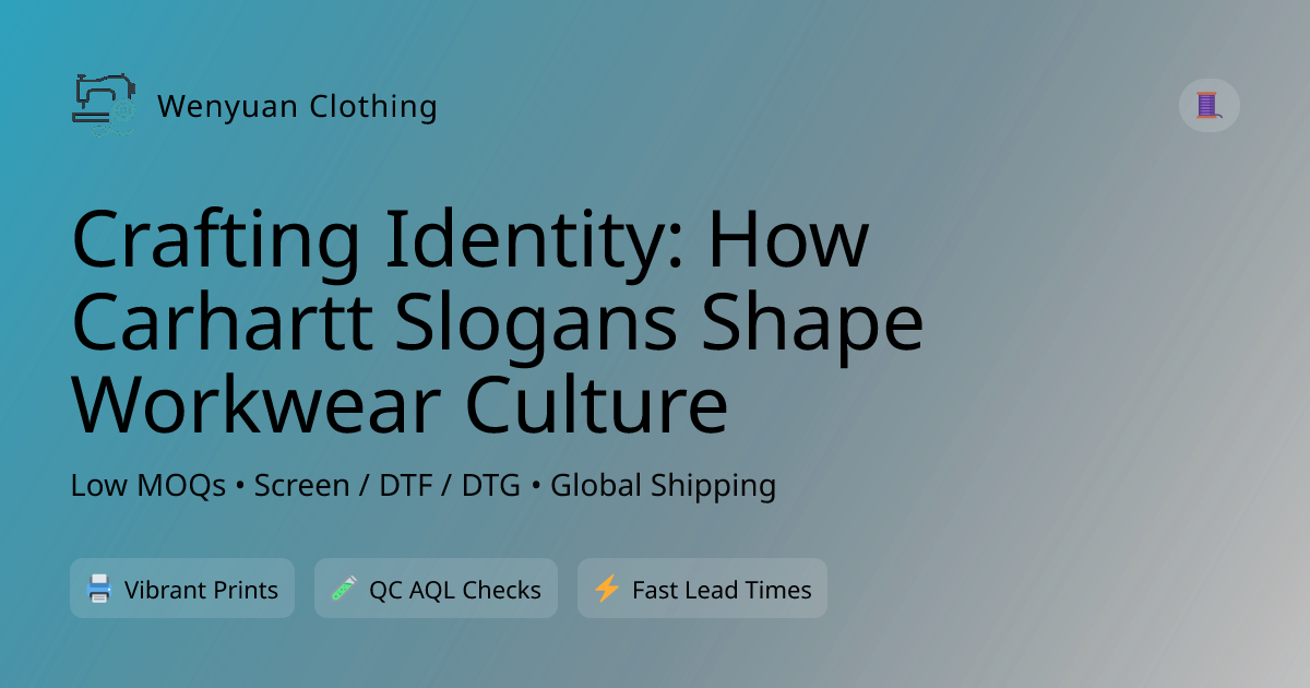 Crafting Identity: How Carhartt Slogans Shape Workwear Culture