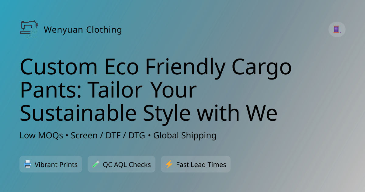 Custom Eco Friendly Cargo Pants: Tailor Your Sustainable Style with ...