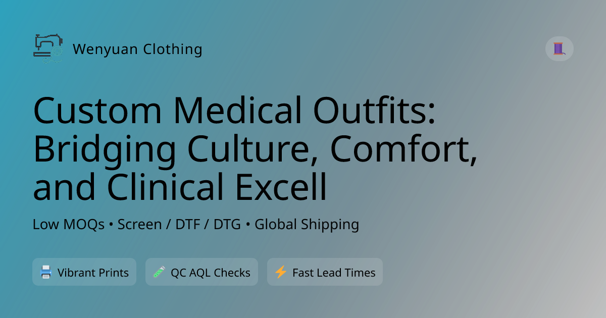 Custom Medical Outfits: Bridging Culture, Comfort, and Clinical Excellence