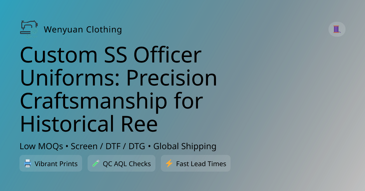 Custom SS Officer Uniforms: Precision Craftsmanship for Historical ...