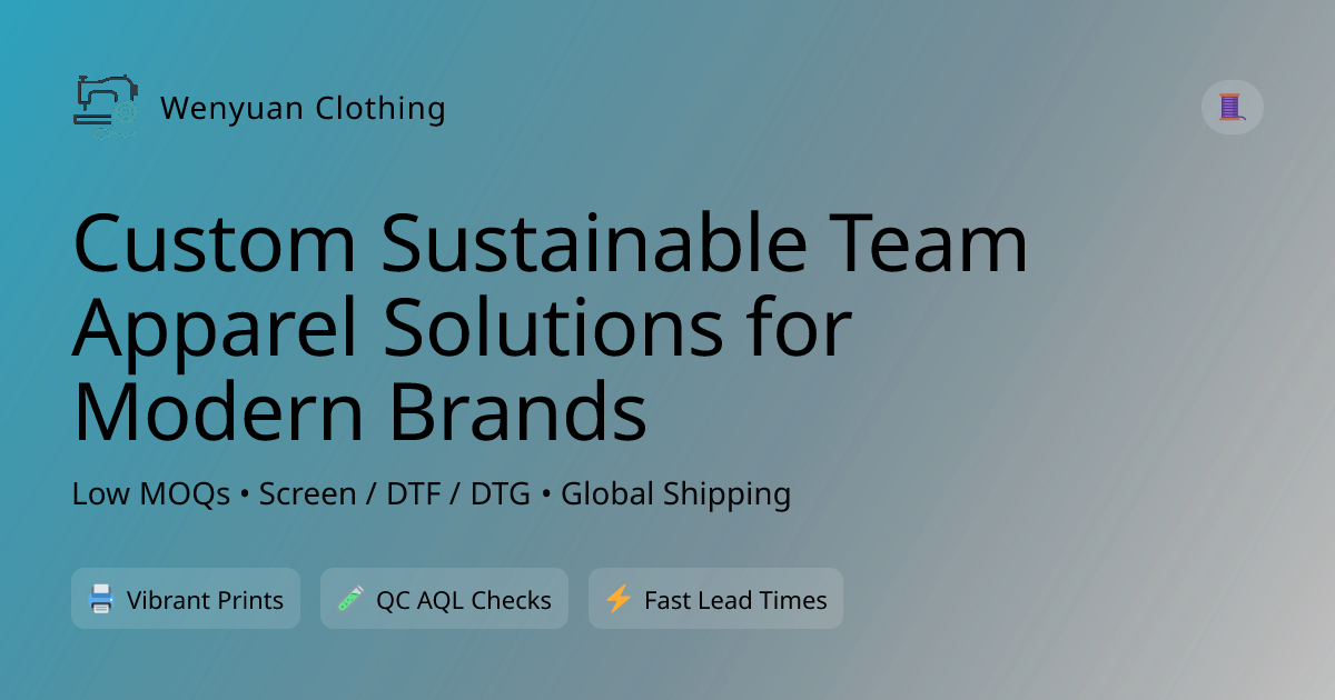 Custom Sustainable Team Apparel Solutions for Modern Brands