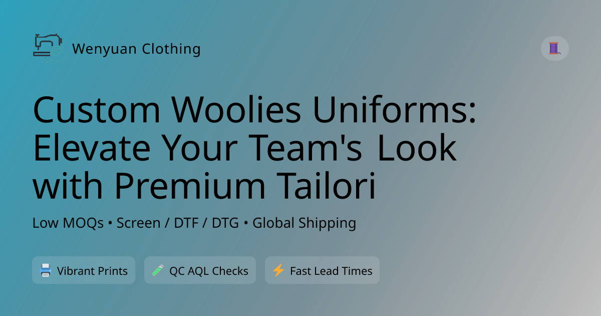 Custom Woolies Uniforms: Elevate Your Team's Look with Premium Tailoring