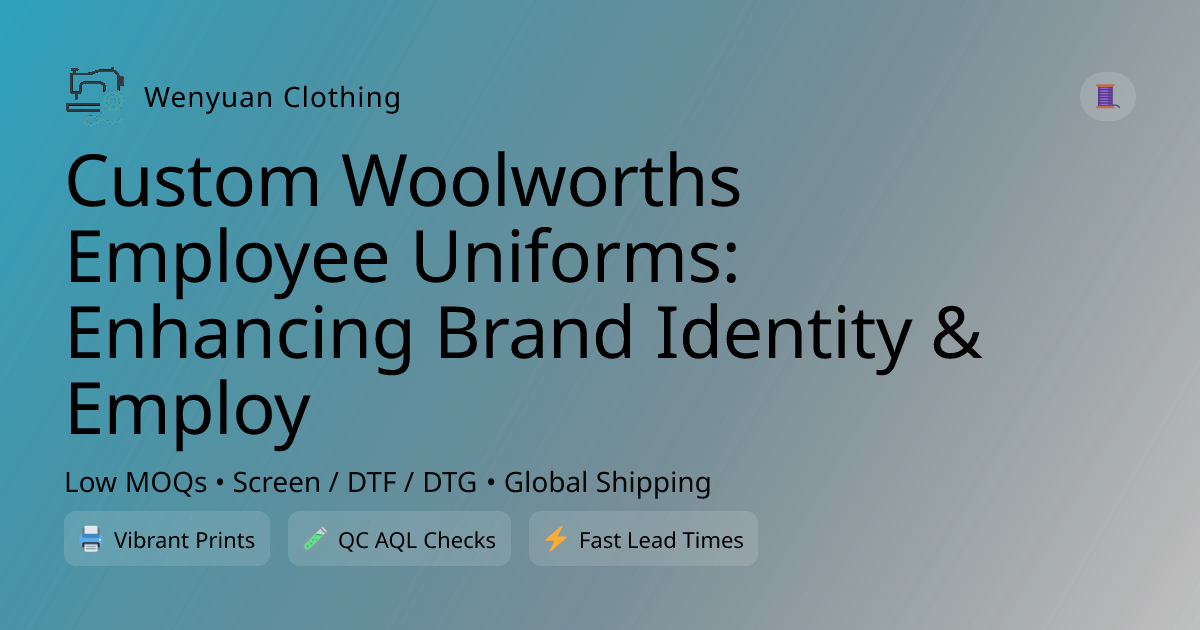 Custom Woolworths Employee Uniforms: Enhancing Brand Identity ...