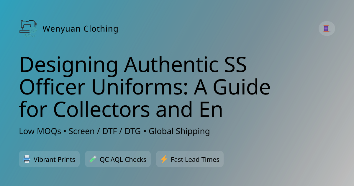 Designing Authentic SS Officer Uniforms: A Guide for Collectors and ...