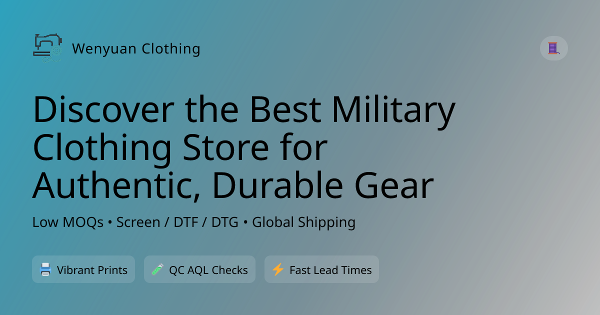 Discover the Best Military Clothing Store for Authentic, Durable Gear
