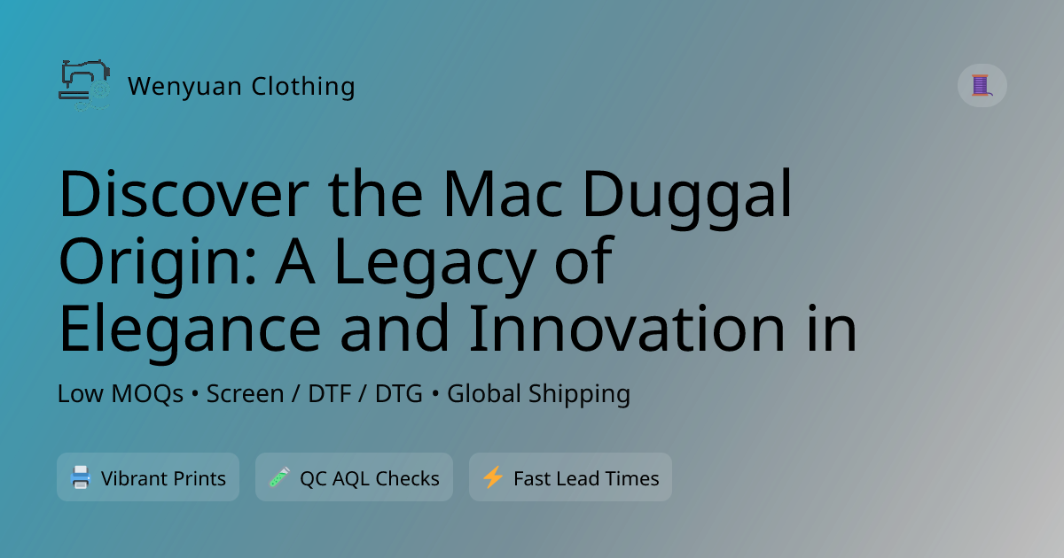 Discover the Mac Duggal Origin: A Legacy of Elegance and Innovation in ...