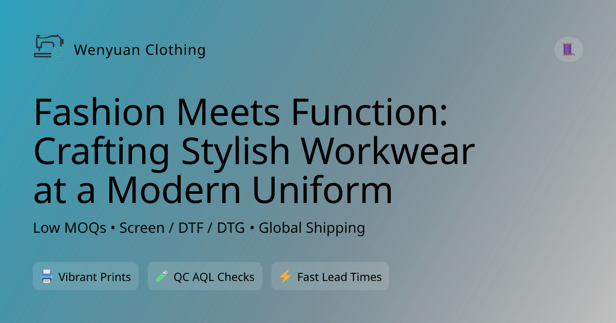 Fashion Meets Function: Crafting Stylish Workwear at a Modern Uniform Store