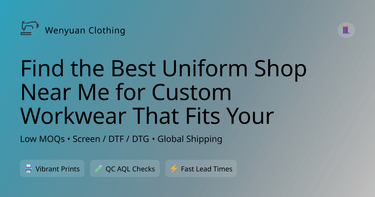 Find the Best Uniform Shop Near Me for Custom Workwear That Fits Your Brand