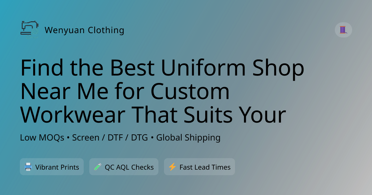 Find the Best Uniform Shop Near Me for Custom Workwear That Suits Your ...