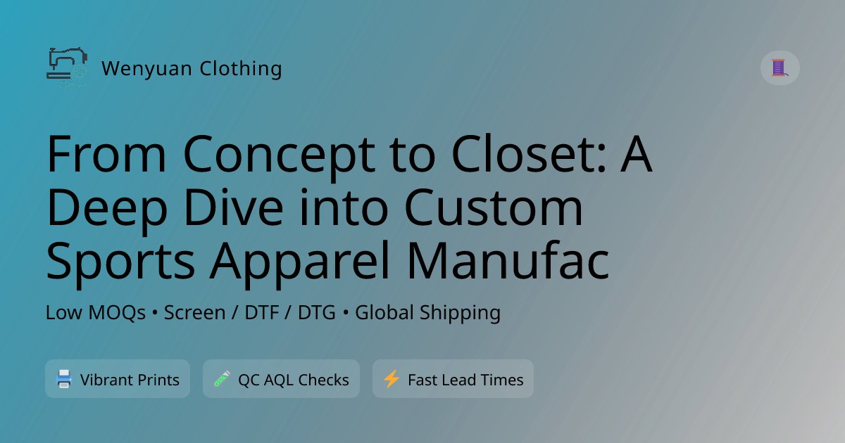 From Concept to Closet: A Deep Dive into Custom Sports Apparel ...