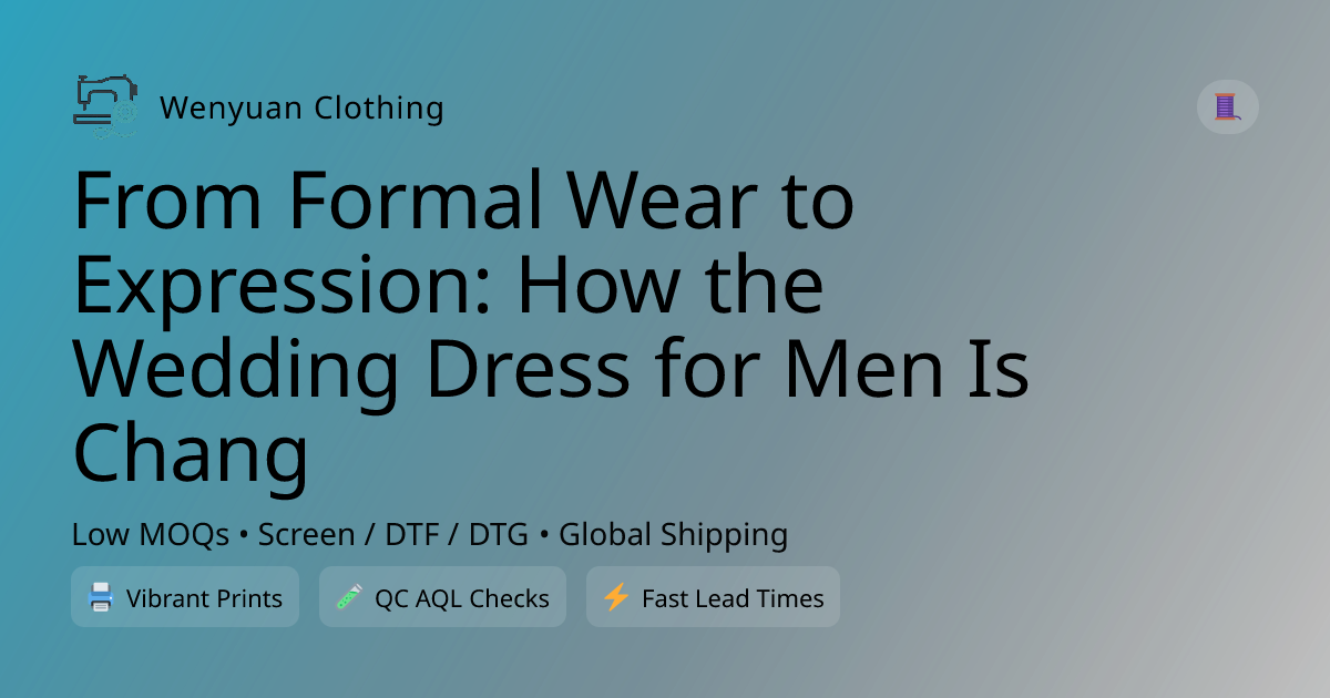 From Formal Wear to Expression: How the Wedding Dress for Men Is ...