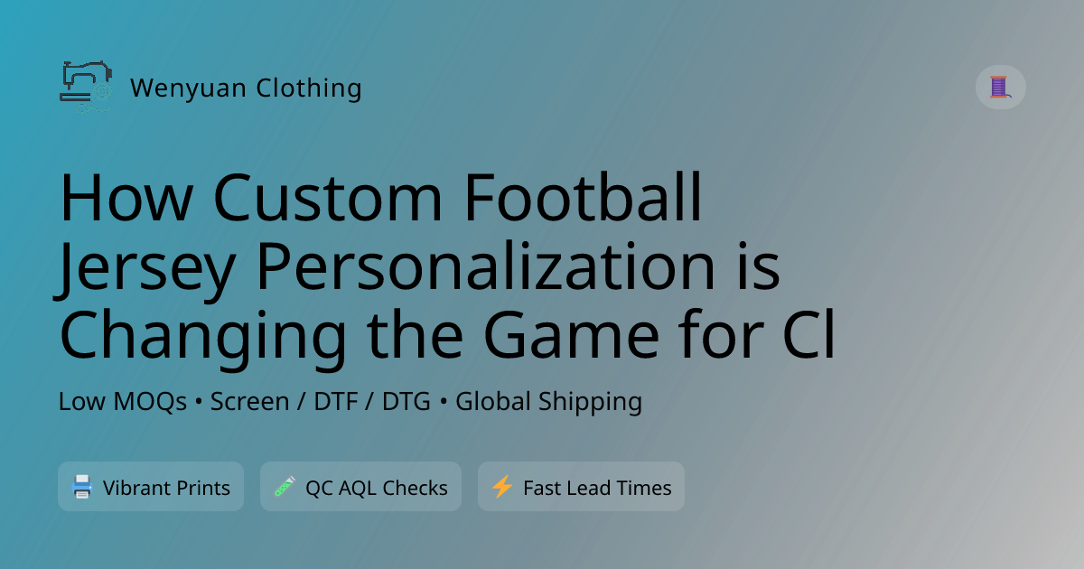 How Custom Football Jersey Personalization is Changing the Game for ...