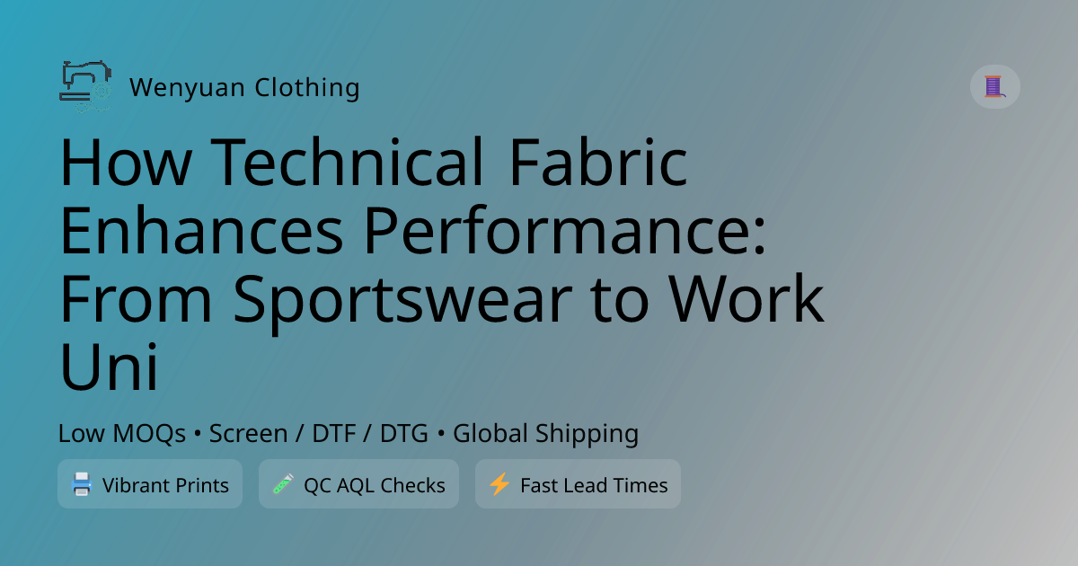 How Technical Fabric Enhances Performance: From Sportswear to Work Uniforms
