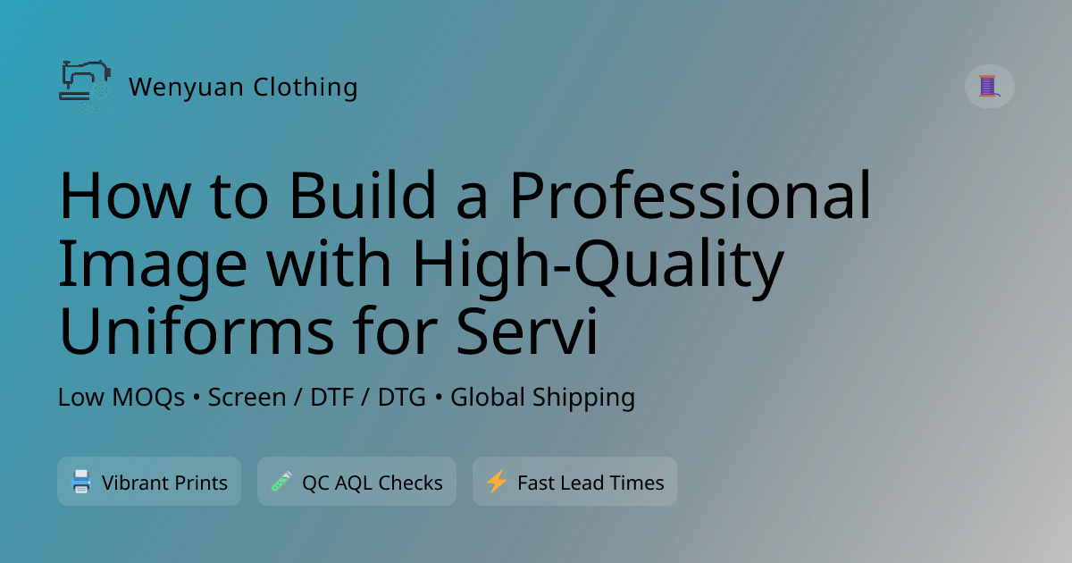 How to Build a Professional Image with High-Quality Uniforms for ...