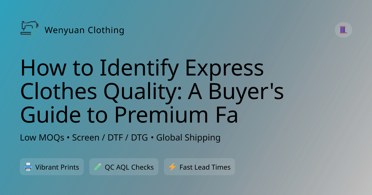 How to Identify Express Clothes Quality: A Buyer's Guide to Premium Fashion