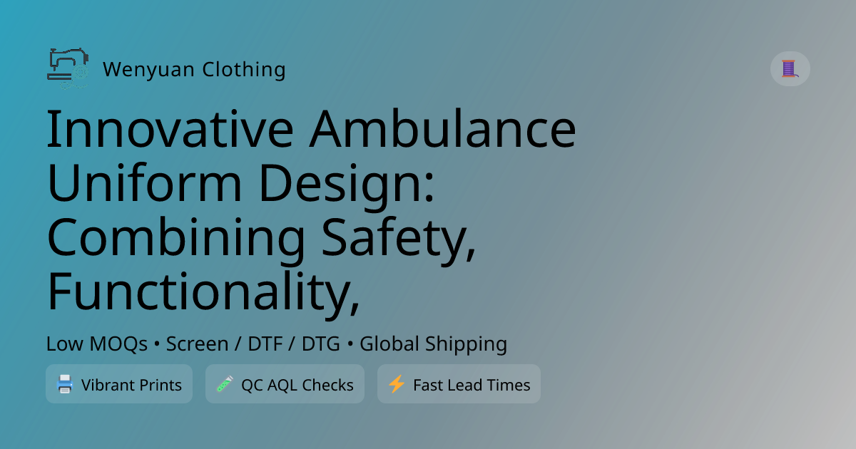 Innovative Ambulance Uniform Design: Combining Safety, Functionality ...