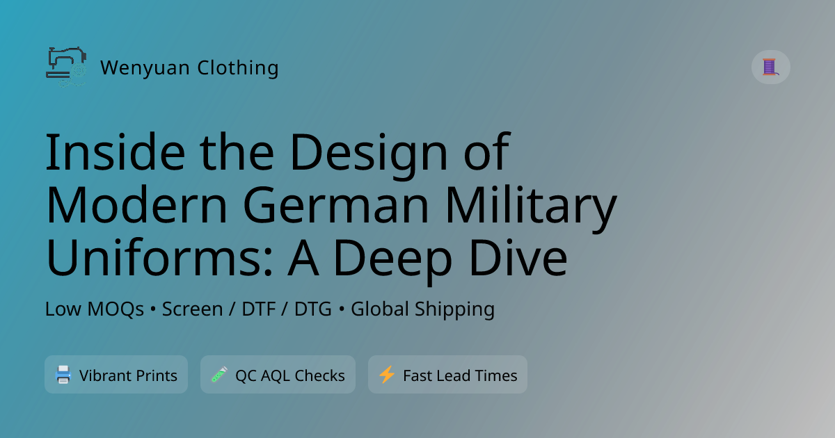 Inside the Design of Modern German Military Uniforms: A Deep Dive