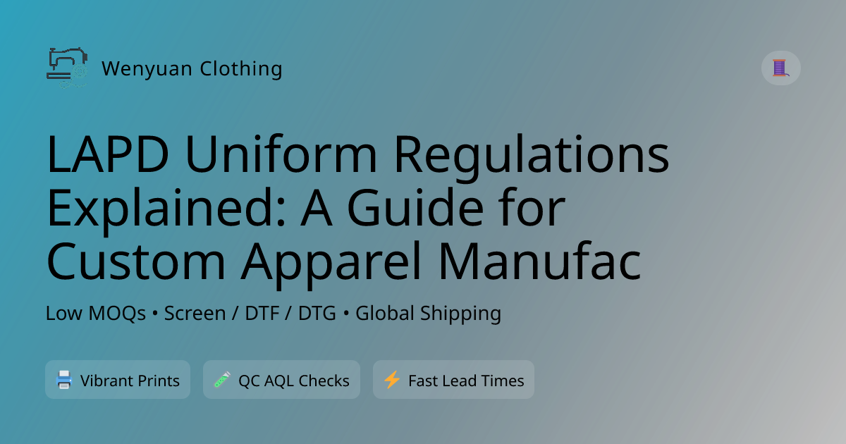 LAPD Uniform Regulations Explained: A Guide for Custom Apparel ...