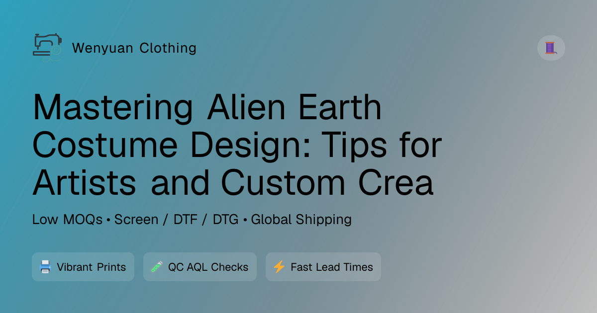 Mastering Alien Earth Costume Design: Tips for Artists and Custom Creators