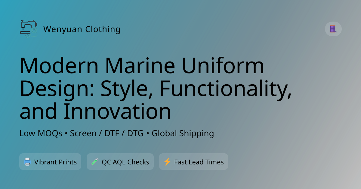 Modern Marine Uniform Design: Style, Functionality, and Innovation