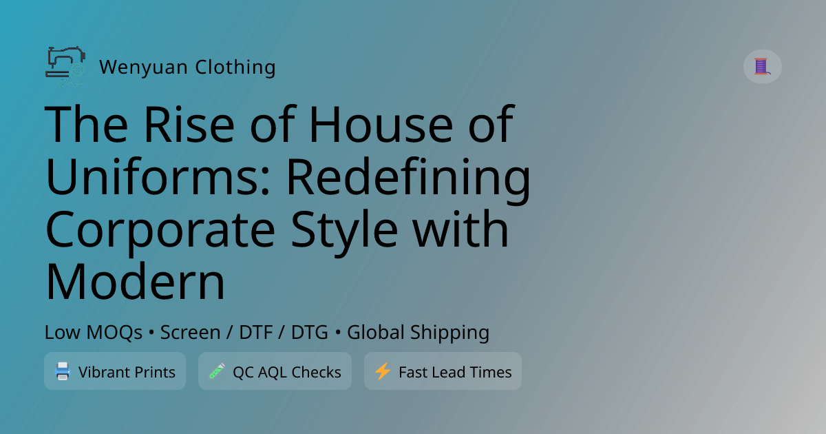 The Rise of House of Uniforms: Redefining Corporate Style with Modern ...