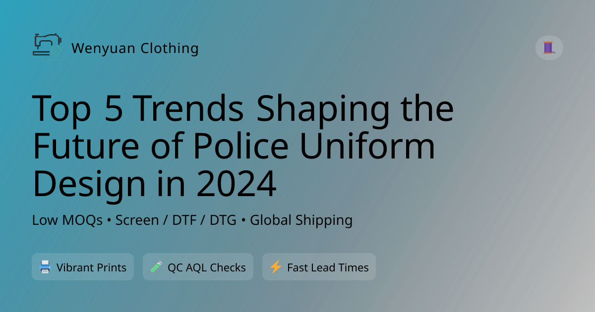 Top 5 Trends Shaping the Future of Police Uniform Design in 2024